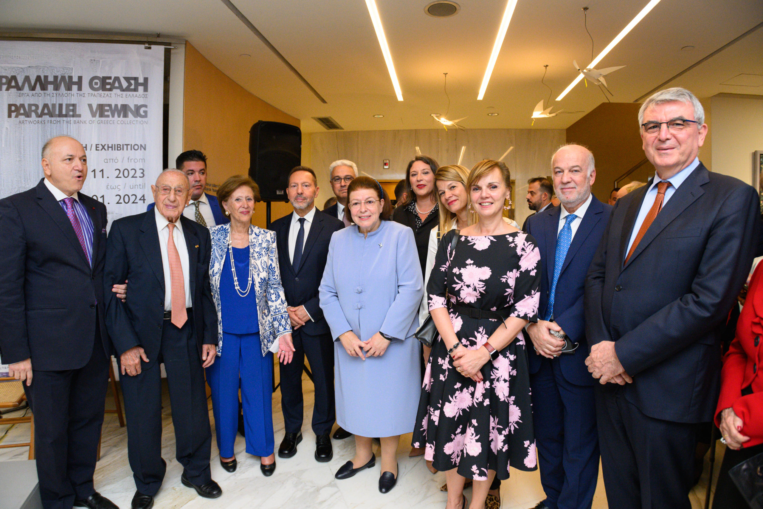 O Γ. Στουρνάρας στα εγκαίνια της έκθεσης "Παράλληλη θέαση. Έργα από τη ...